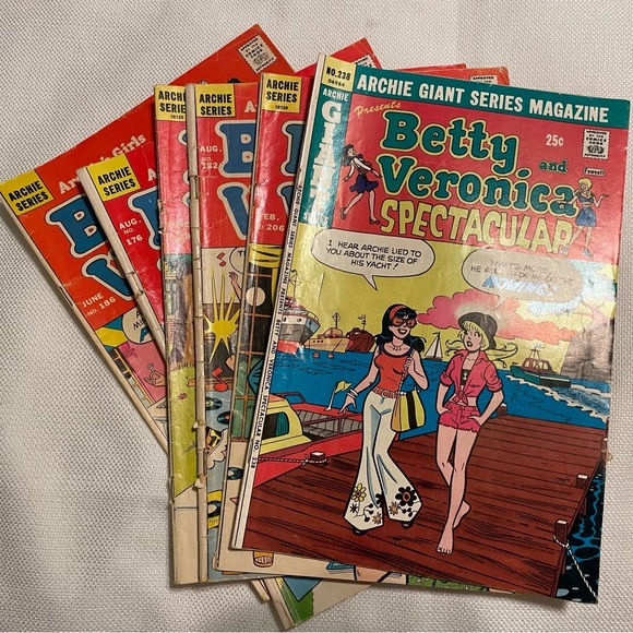 Other Vintage Comic Books Archies Girls Betty Veronica Bundle Of 6